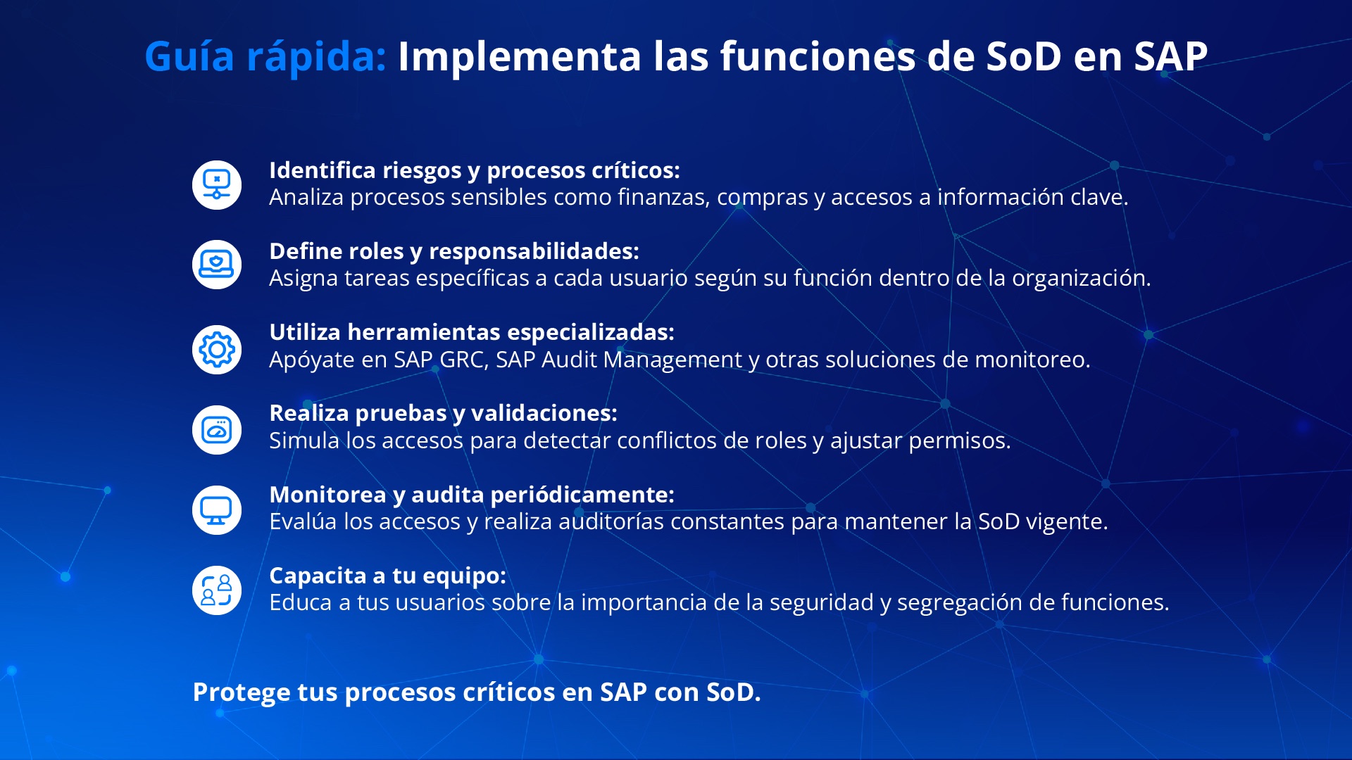 Sistemas SAP, la importancia de la segregación de funciones SoD